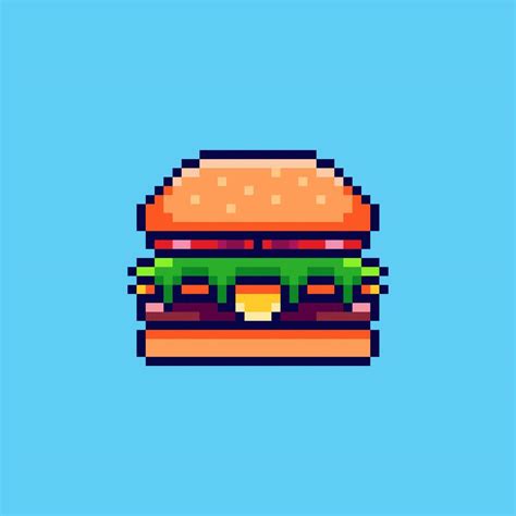 Pixel Art Burger Game Asset Design 50084123 Vector Art At Vecteezy