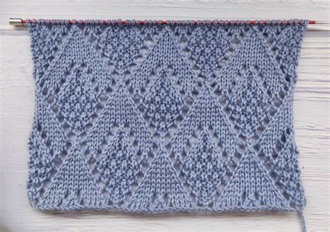 Lace Diamond Stitch Knitting Pattern Free Knitting Patterns