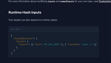 make it clearer you need to specify in nx json if you want env