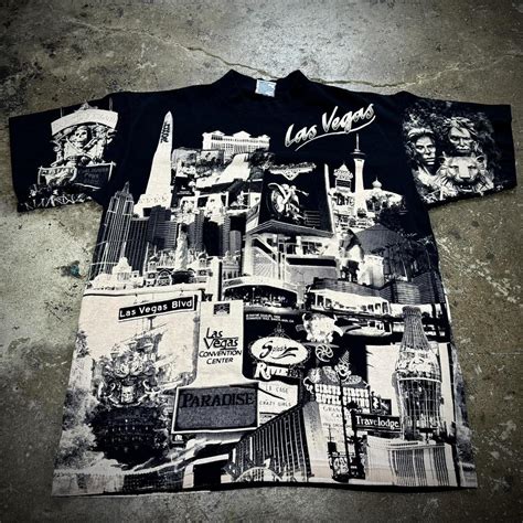 Vintage 90s Las Vegas Strip All Over Print Aop All Depop