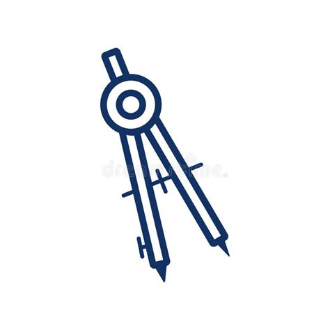 Compass Icon Divider Symbol Vector Illustration Stock Vector