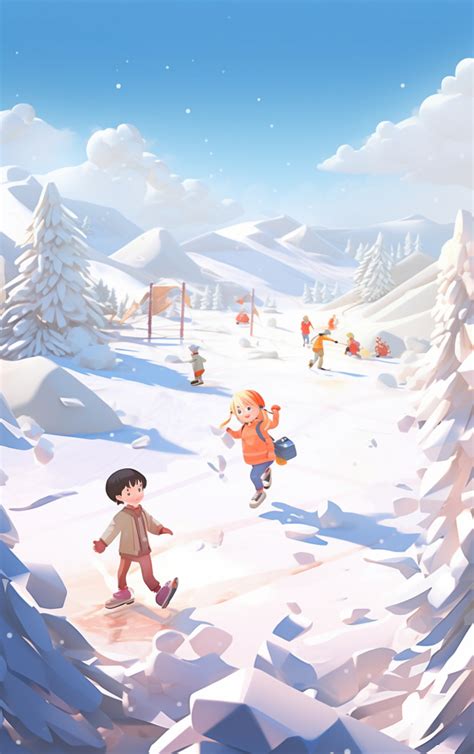 雪场景插画图片 雪场景插画素材 雪场景插画模板 设图网
