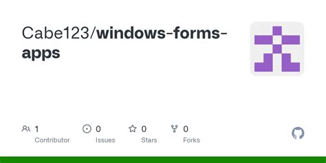 github cabe123 windows forms apps