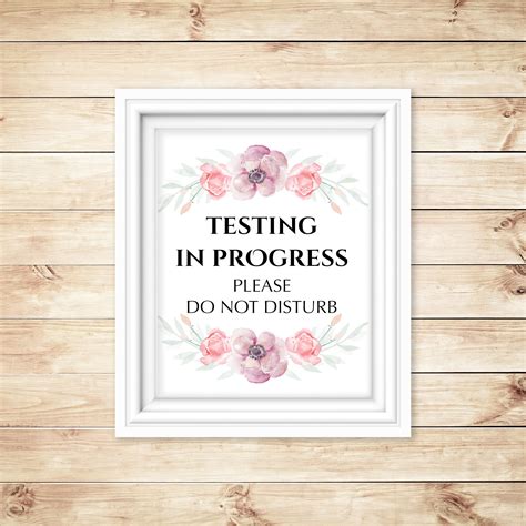 Testing Do Not Disturb Sign Printable