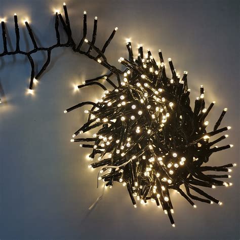 360 Cluster Lights With 8 Functions Warm White 52m Christmas Lights