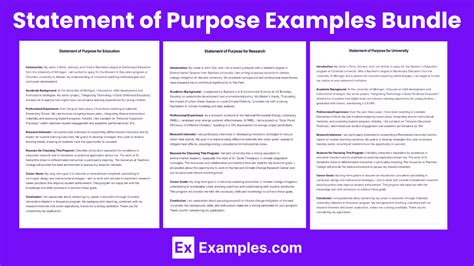 Statement Of Purpose Example