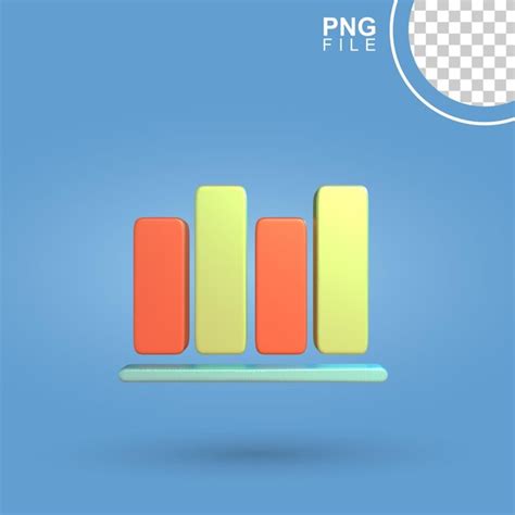 Premium Psd Elevated 3d Bar Graph