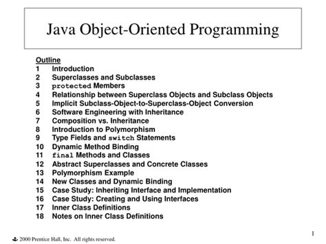 Ppt Object Oriented Programming In Java Powerpoint Presentation Free