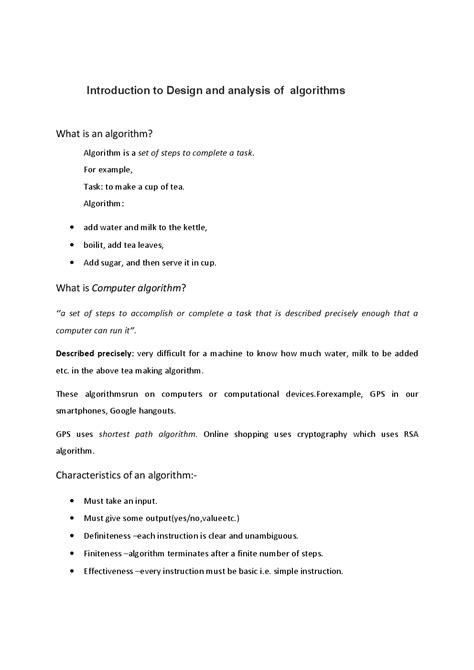 Download Vtu Enotes On Design And Analysis Of Algorithm For Computer Science Engineering By