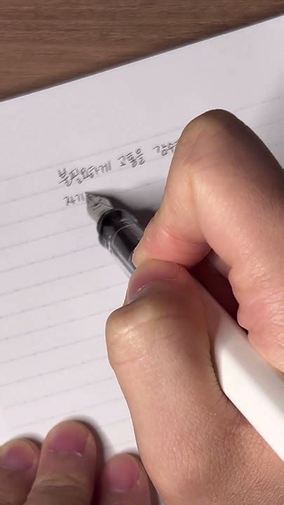 프로시작러 프로이탈러 짧은 글 필사 삼십칠일차 손글씨 만년필 Asmr 매일 필사를 일년 지속할 수 있으면 좋겠다는 생각이 갑자기 들었다 가능 불가능 Shorts