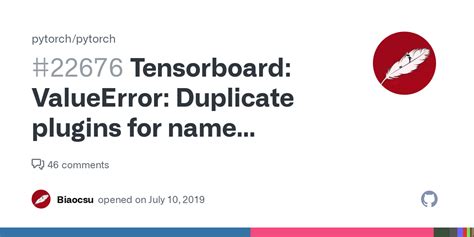 tensorboard valueerror duplicate plugins for name projector · issue