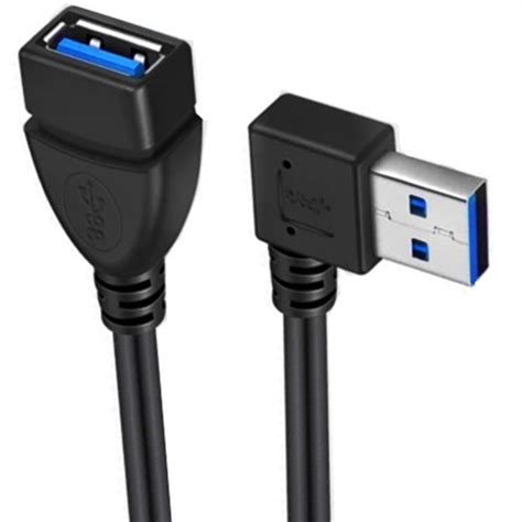 Yammee Angle Usb3 0 Male To Female Data Cable With Right And Left Angle Connectors Usb3 Cable