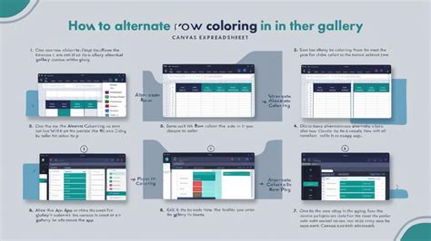 Step By Step Alternate Row Coloring In A Gallery