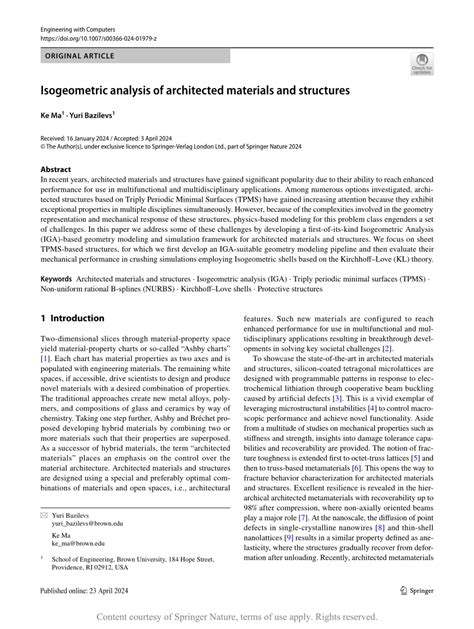 Isogeometric Analysis Of Architected Materials And Structures