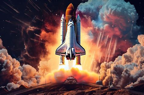Premium Ai Image The Launch Of The Spacecraft Into Space Generative Ai