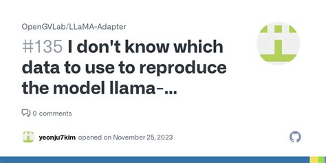 I Dont Know Which Data To Use To Reproduce The Model Llama Adapter
