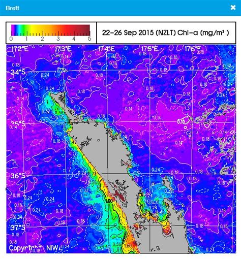 Example Of Chlorophyll Analysis Earth Sciences New Zealand Niwa
