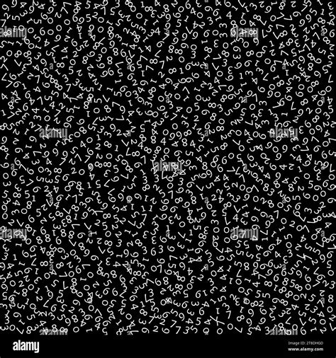 Falling Numbers Big Data Concept Binary White Random Flying Digits