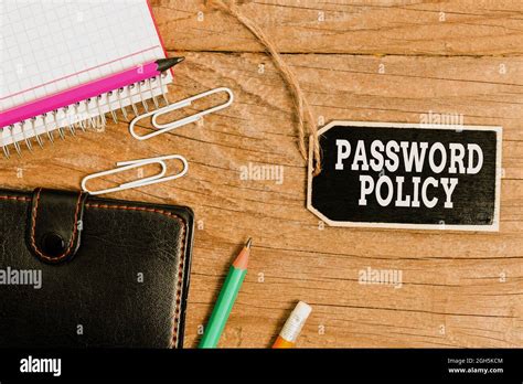 Hand Writing Sign Password Policy Concept Meaning First Line Of