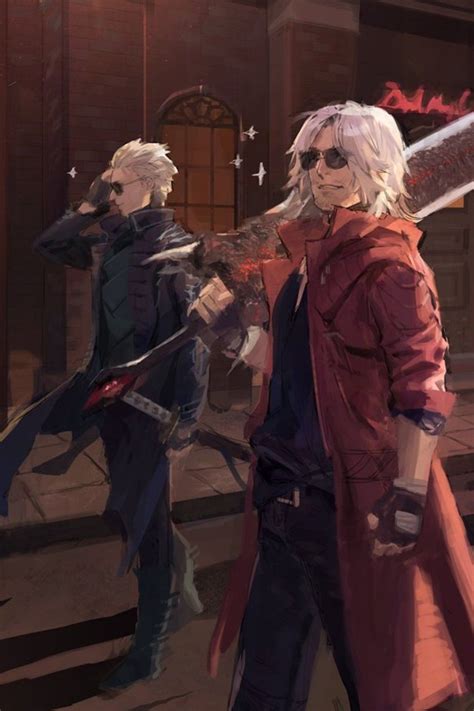 Devil May Cry Dante And Vergil Ilustrasi