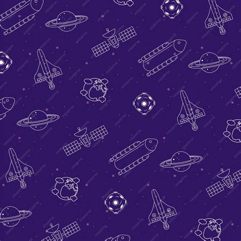 Premium Vector Space Outer Pattern