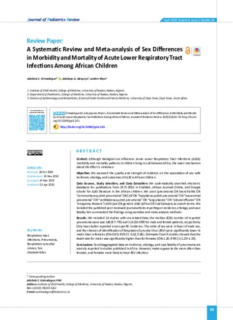 Pdf A Systematic Review And Meta Analysis Of Sex Differences In