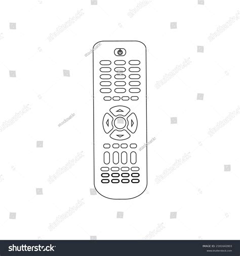 Remote Control Line Vector Illustration Infrared Stock Vector Royalty Free