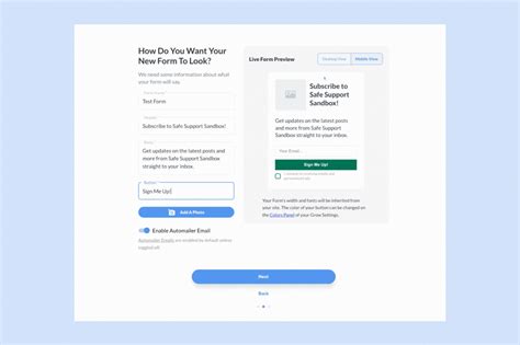 How To Add A New Subscribe Form Grow