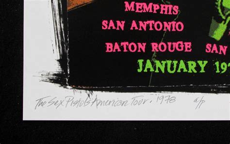 Sex Pistols 1978 American Tour Tribute New Orig Artist Edition Signed David Byrd Optikrock