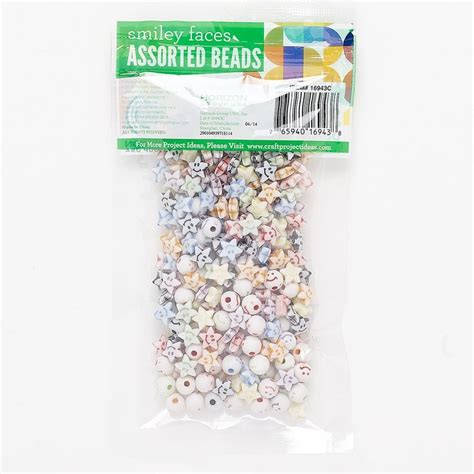 Bead Mix Plastic Opaque Mixed Colors 8mm Round And 9x6mm Star With