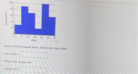 Solved 10 8 Frequency 11 17 1319253137 Data Based On The
