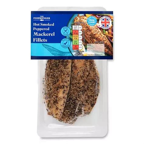 Hot Smoked Peppered Mackerel Fillets Aldi Uk