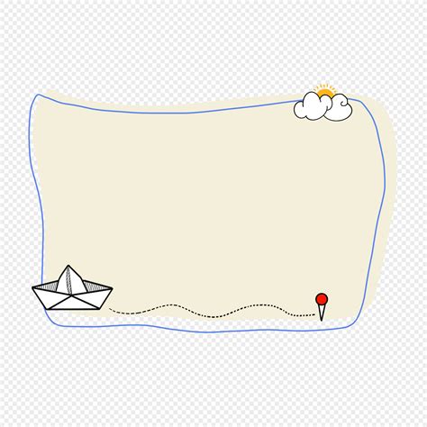 Paper Boat Border Png Image And Psd File Free Download Lovepik 401443002