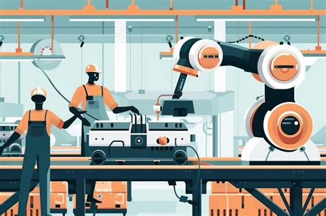Factory Robot Assembly Line Premium Ai Generated Image