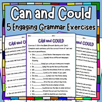 Can And Could 5 Engaging Grammar Exercises For Mastering Ability