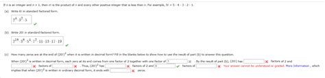 Solved Integer And N1 Then N Is The Product Of N And