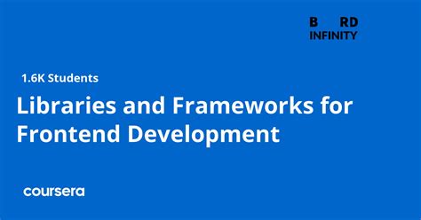 Libraries And Frameworks For Frontend Development Coursera