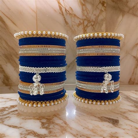 Blue Antique Metal Churi Set 62 At Rs 499pair In Firozabad Id