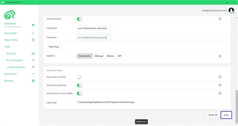 residential proxies for kameleo connecting tutorial dataimpulse