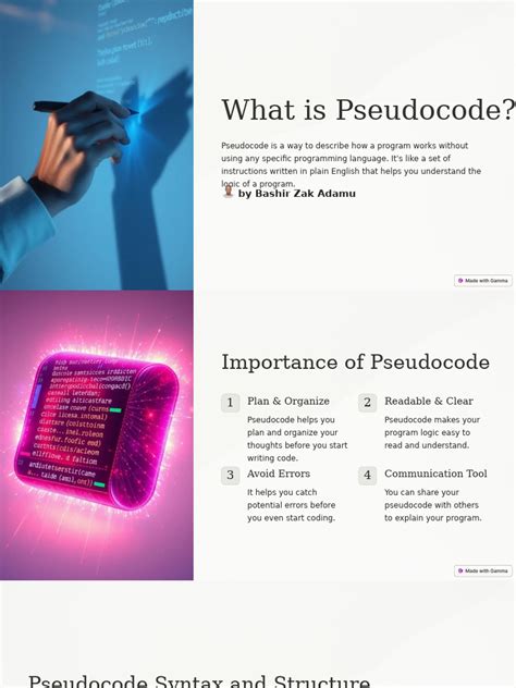 what is pseudocode pdf