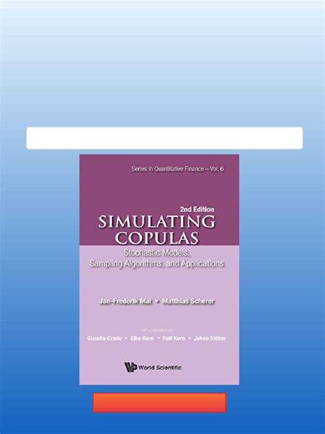 Simulating Copulas Stochastic Models Sampling Algorithms And