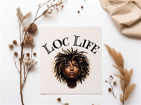 Loc Life Png Pdf Black Woman Loc Art Printable Natural Hair Digital Wall Decor Afro Hair