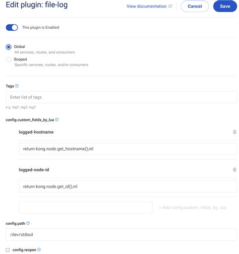 how to configure the logging plugin to determine which dataplane the