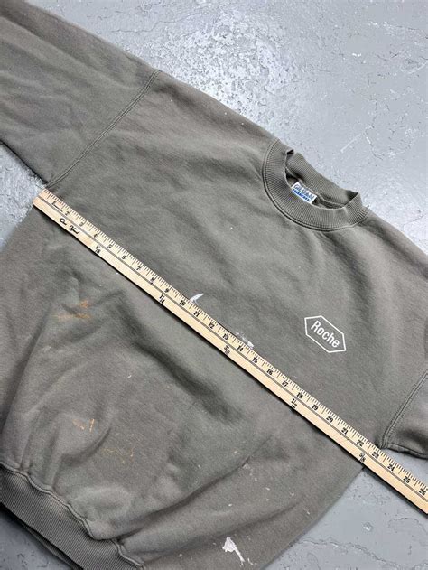 Vintage Vintage Roche Template System Crewneck Painte Gem