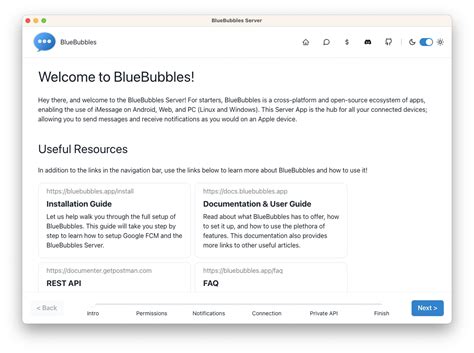 manual setup bluebubbles server