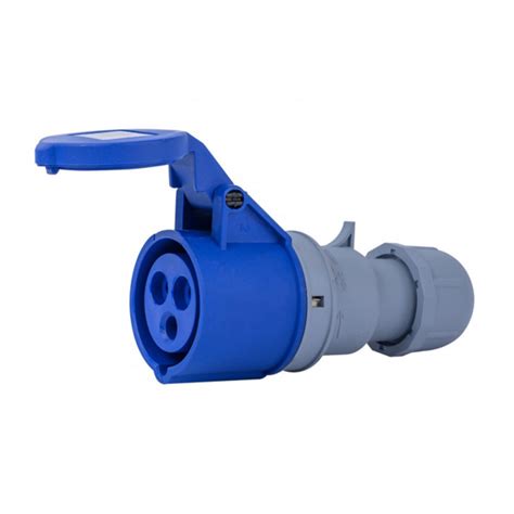 Розетка силовая переносная Dekraft РП-103 с заземлением 2P+PE 1 фаза 16 ...