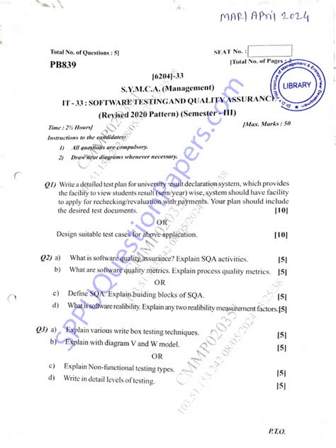 postgraduate pg master computer applications mca semester 3 2024