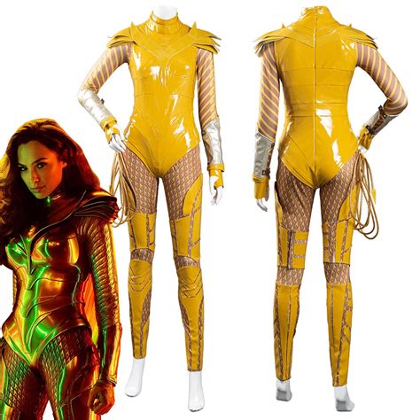 Wonder Woman 1984 Gold Jumpsuit Battle Suit Ww84 Cosplay Costume