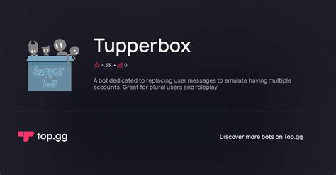 Add Tupperbox Discord Bot The 1 Discord Bot And Discord App List